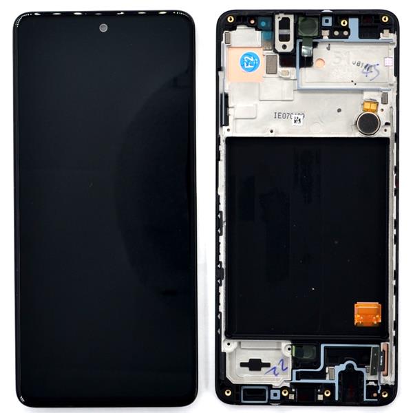 TOUCHSCREEN + DISPLAY LCD + FRAME PER SAMSUNG GALAXY A51 A515F NERO ...