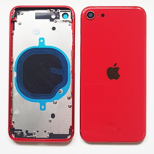 COVER POSTERIORE+FRAME PER APPLE IPHONE SE 2020 ROSSO,IPHONE SE 2020