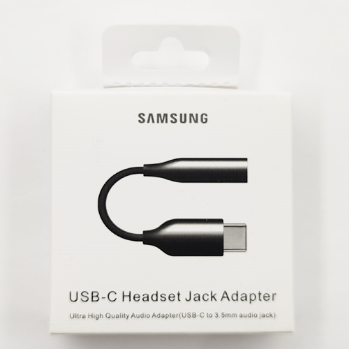 SAMSUNG ADATTATORE DA TYPE-C A JACK CUFFIE 3.5MM NERO ORIGINALE,AURICOLARI