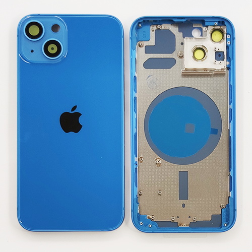 COVER POSTERIORE+FRAME PER APPLE IPHONE 13 BLU,IPHONE 13