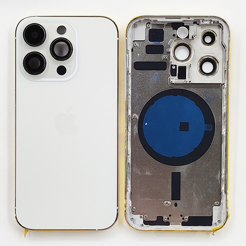 COVER POSTERIORE+FRAME PER APPLE IPHONE 14 PRO MAX BIANCO,IPHONE 14 PRO MAX