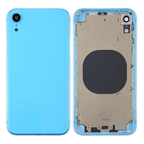 COVER POSTERIORE+FRAME PER APPLE IPHONE XR BLU,IPHONE XR